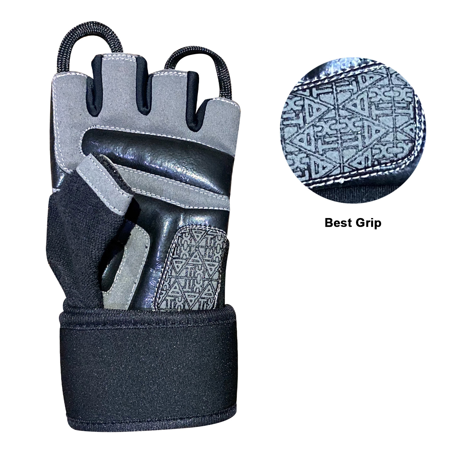 Gym Gloves with Anti-slip Leather Palm for Weight Lifting Kettlebells ...